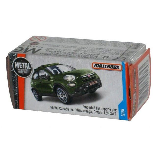 Matchbox Power Grabs Box (2016) Green '16 Fiat 500X Toy Car 3/125 ...