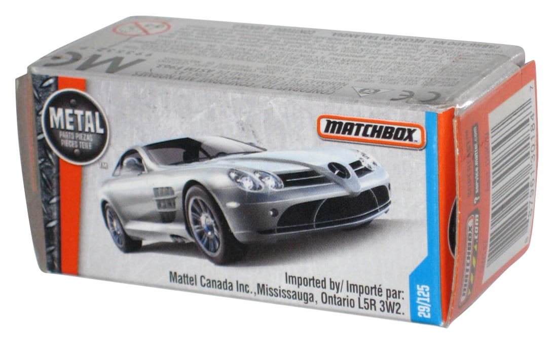 Matchbox Power Grabs Box (2016) Silver Mercedes-Benz SLR McLaren Toy ...