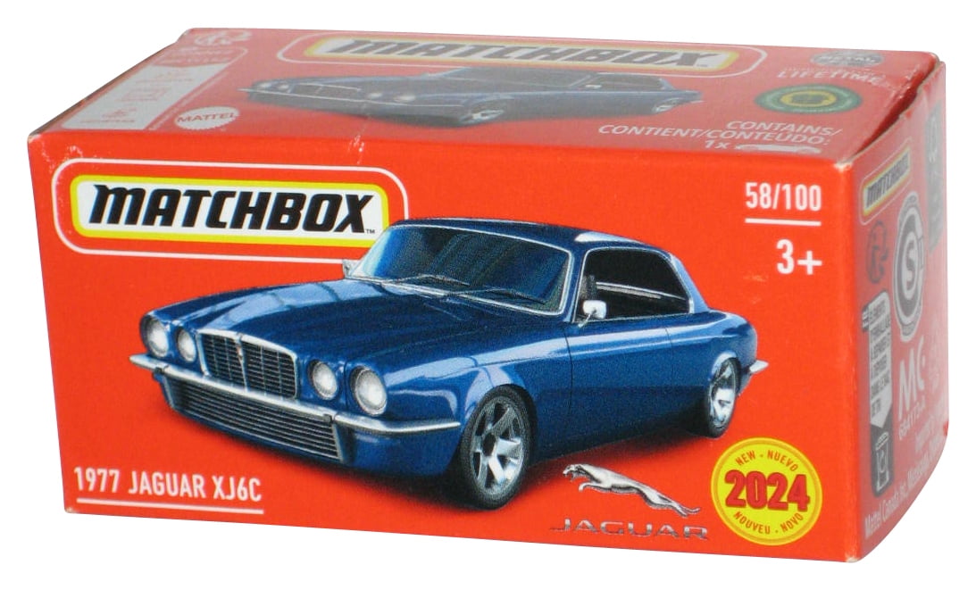 Matchbox Power Grabs Box (2024) Blue 1977 Jaguar XJ6C Toy Car 58/100 ...