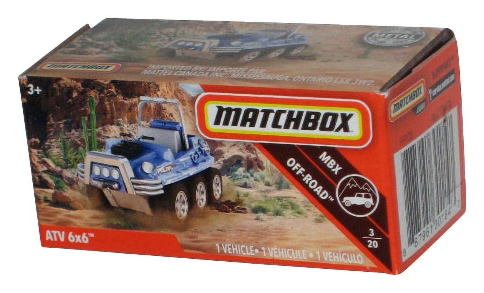 Matchbox Power Grabs Box MBX Off-Road (2018) Blue ATV 6x6 Car 3/20 ...