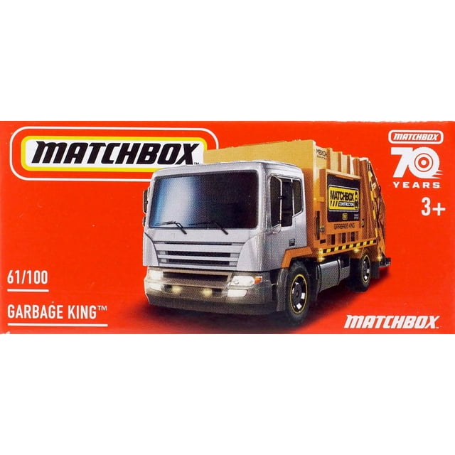 Matchbox Power Grabs Garbage King Diecast Car (Orange) - Walmart.com