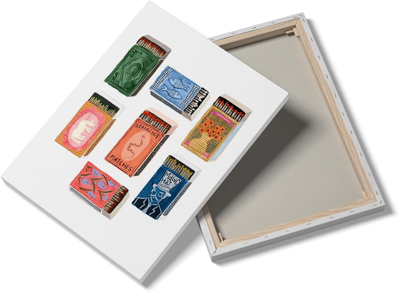 Matchbox Print, Matchbox Illustration, Vintage Matchbox Art, Matchbooks ...