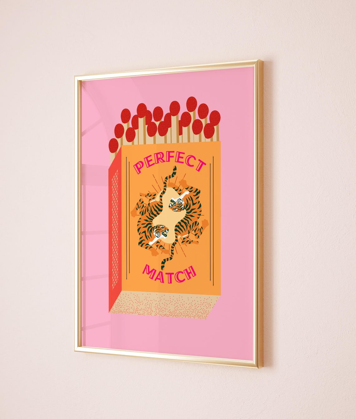 Matchbox Print, Pink Matchbox Poster, Trendy Wall Art, Preppy Print ...