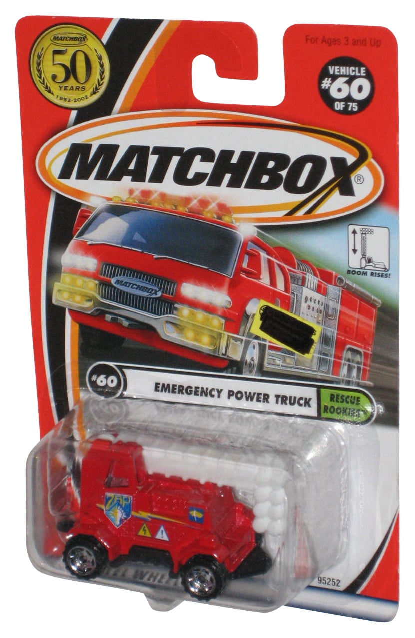 Matchbox Rescue Rookies (2001) Red Emergency Power Truck Toy #60/75 ...