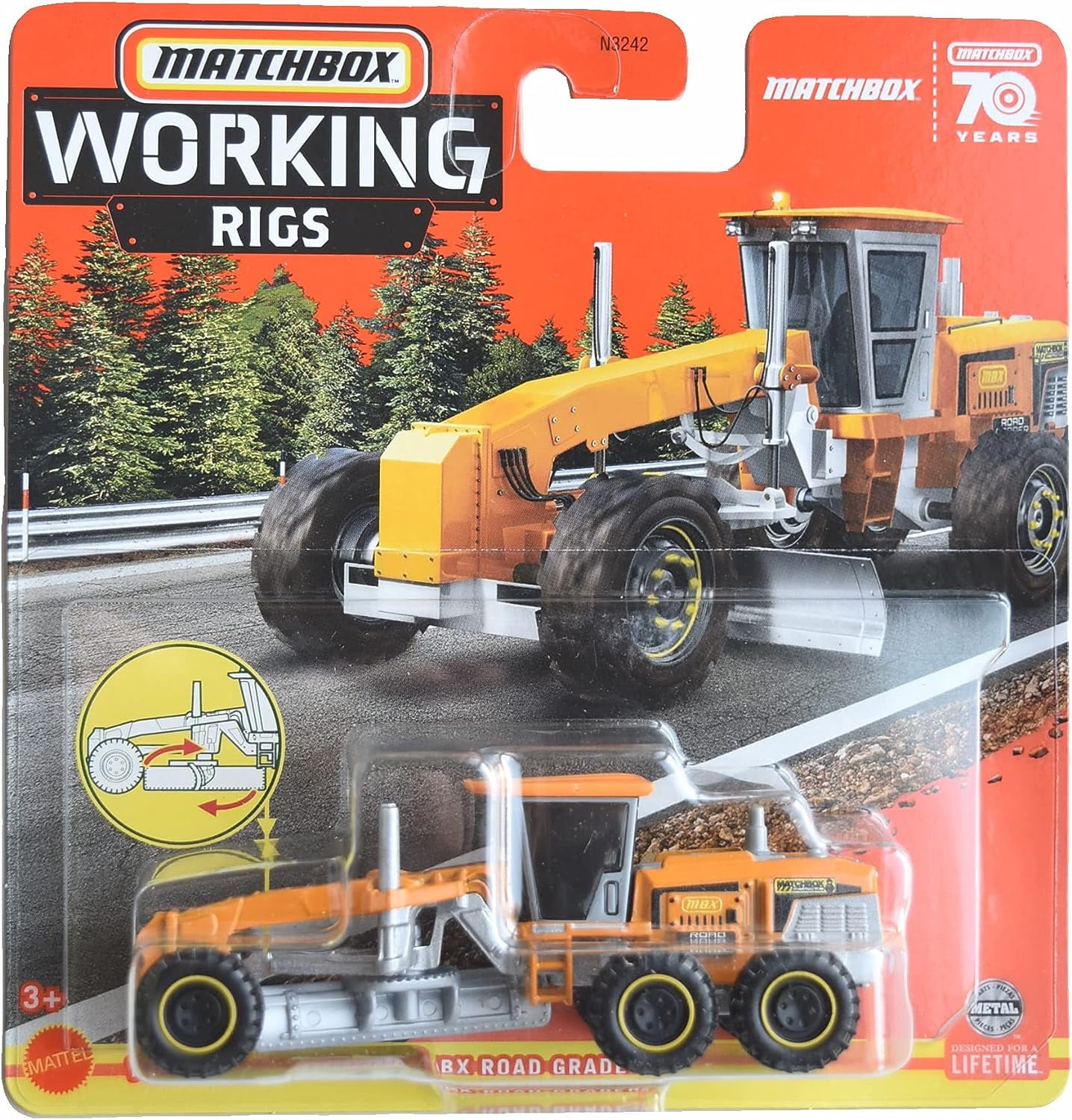 Matchbox Road Grader, Working Rigs 13/16 - Walmart.com