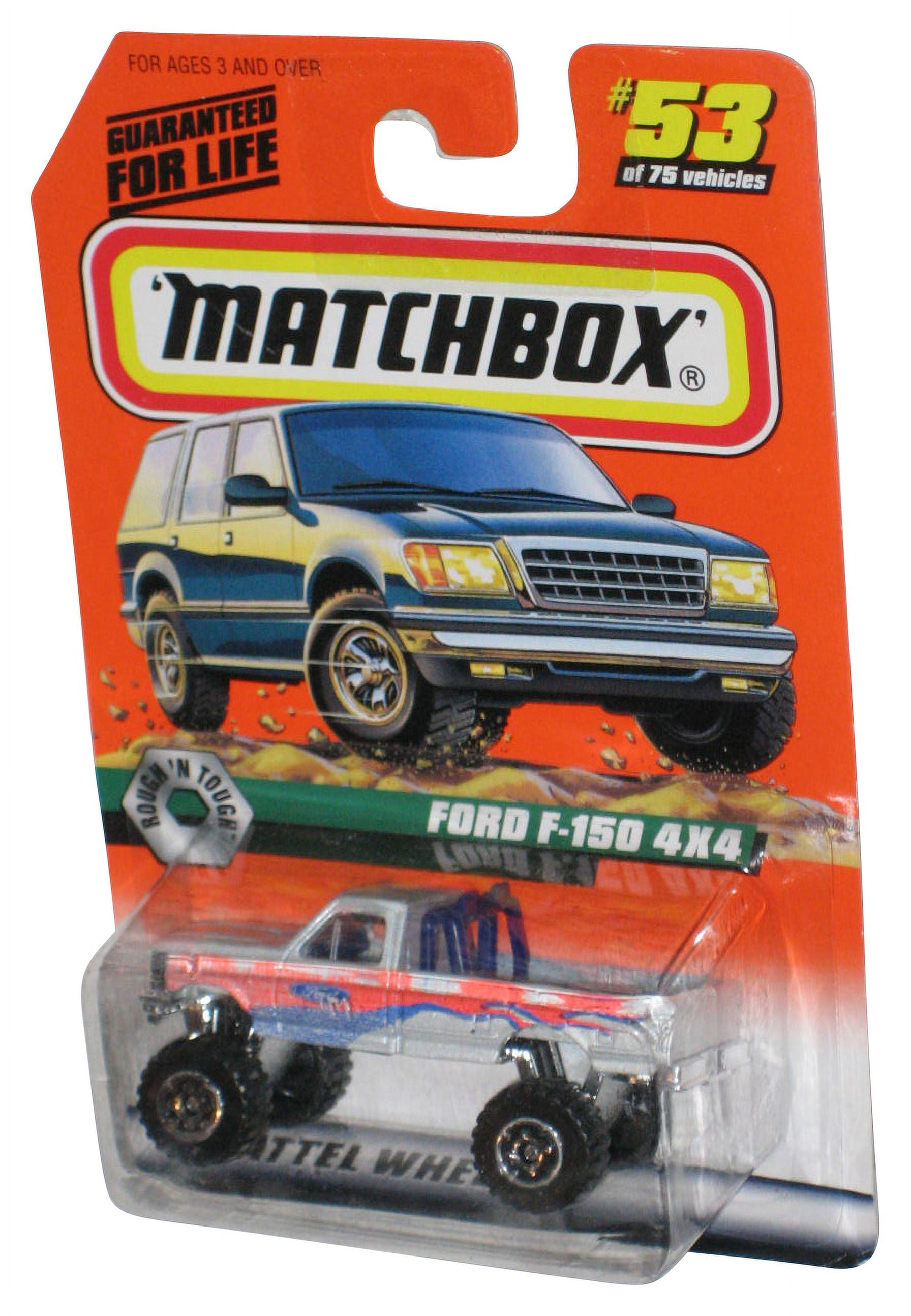 Matchbox Rough 'N Tough Silver Ford F-150 4x4 Toy Truck #53/75 ...