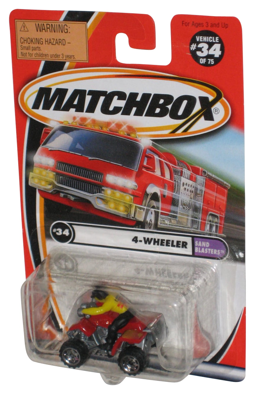 Matchbox Sand Blasters (2000) Red & Yellow 4-Wheeler Toy Bike #34/75 ...