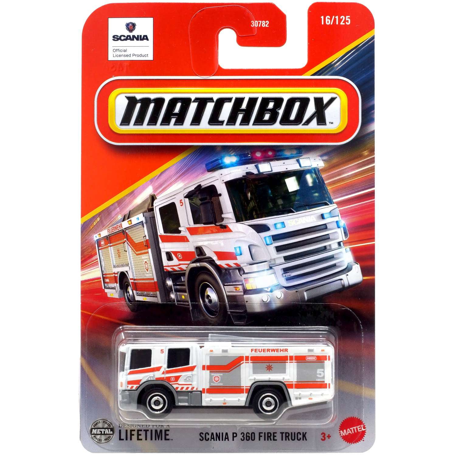Matchbox Scania P 360 Fire Truck Diecast Car - Walmart.com
