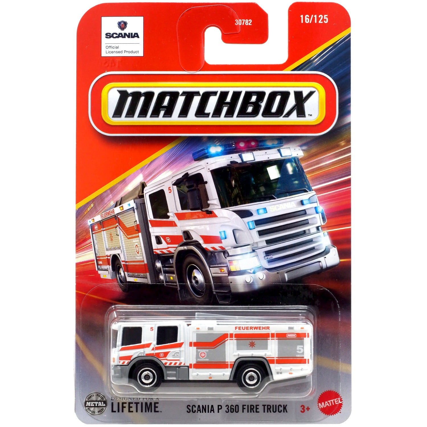 Matchbox Scania P 360 Fire Truck Diecast Car - Walmart.com