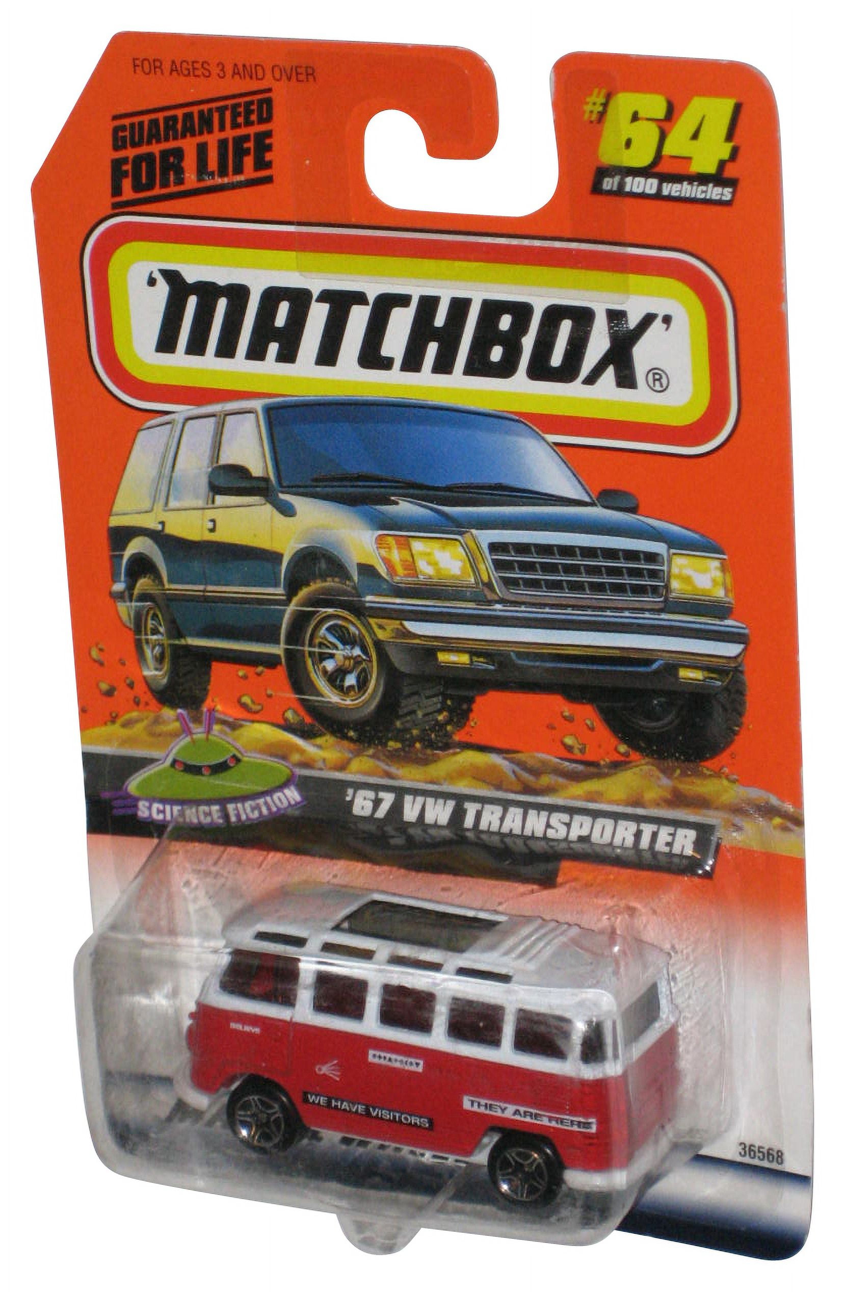 Matchbox Science Fiction (1998) Red & White '67 VW Transporter Van 64/ ...