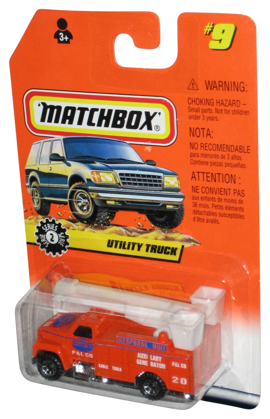 Matchbox Series 2 (1997) Orange Response Unit Utility Truck Toy #9 ...