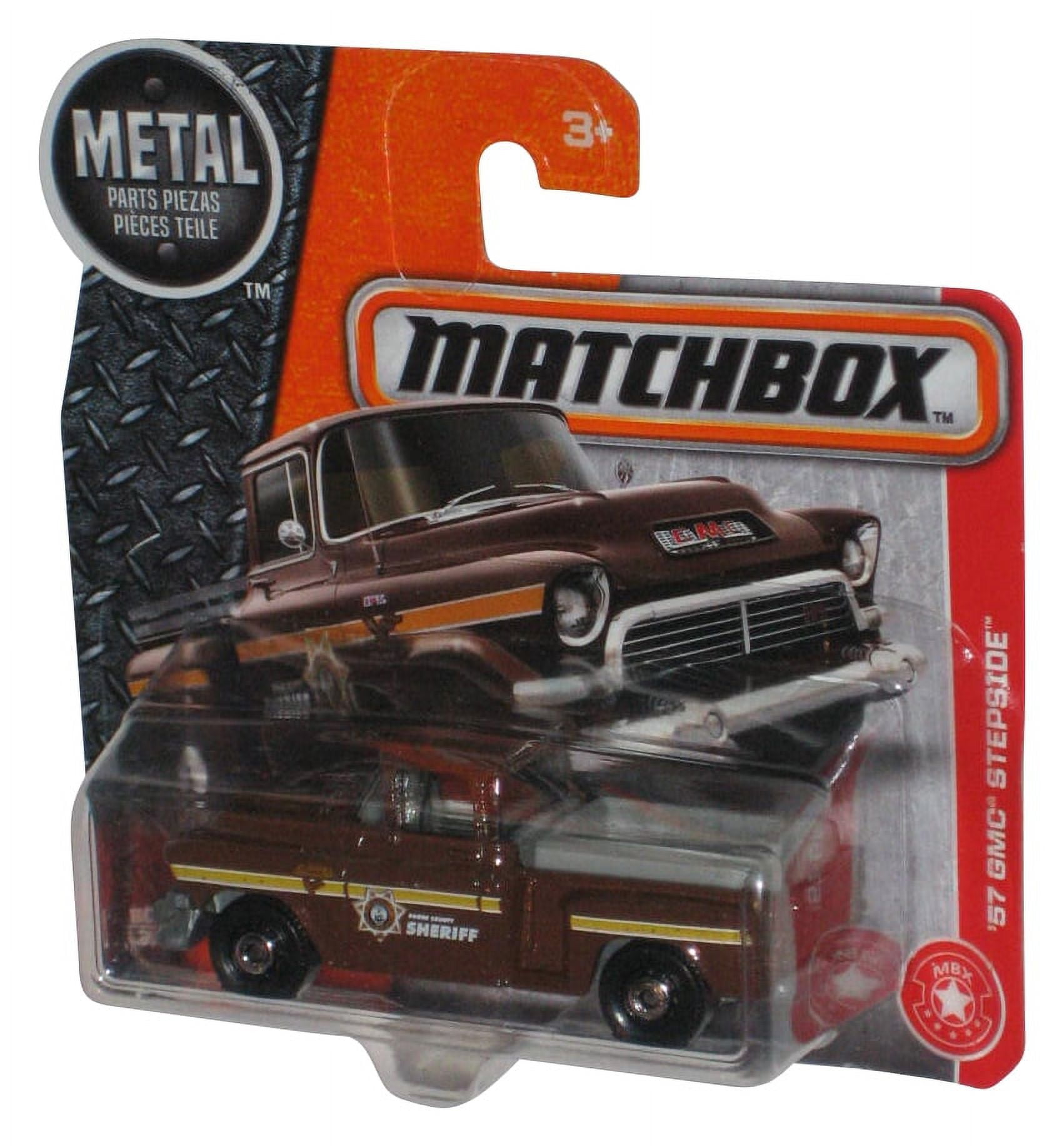 Matchbox Sheriff Police (2016) Brown '57 GMC Stepside Metal Truck 80/ ...