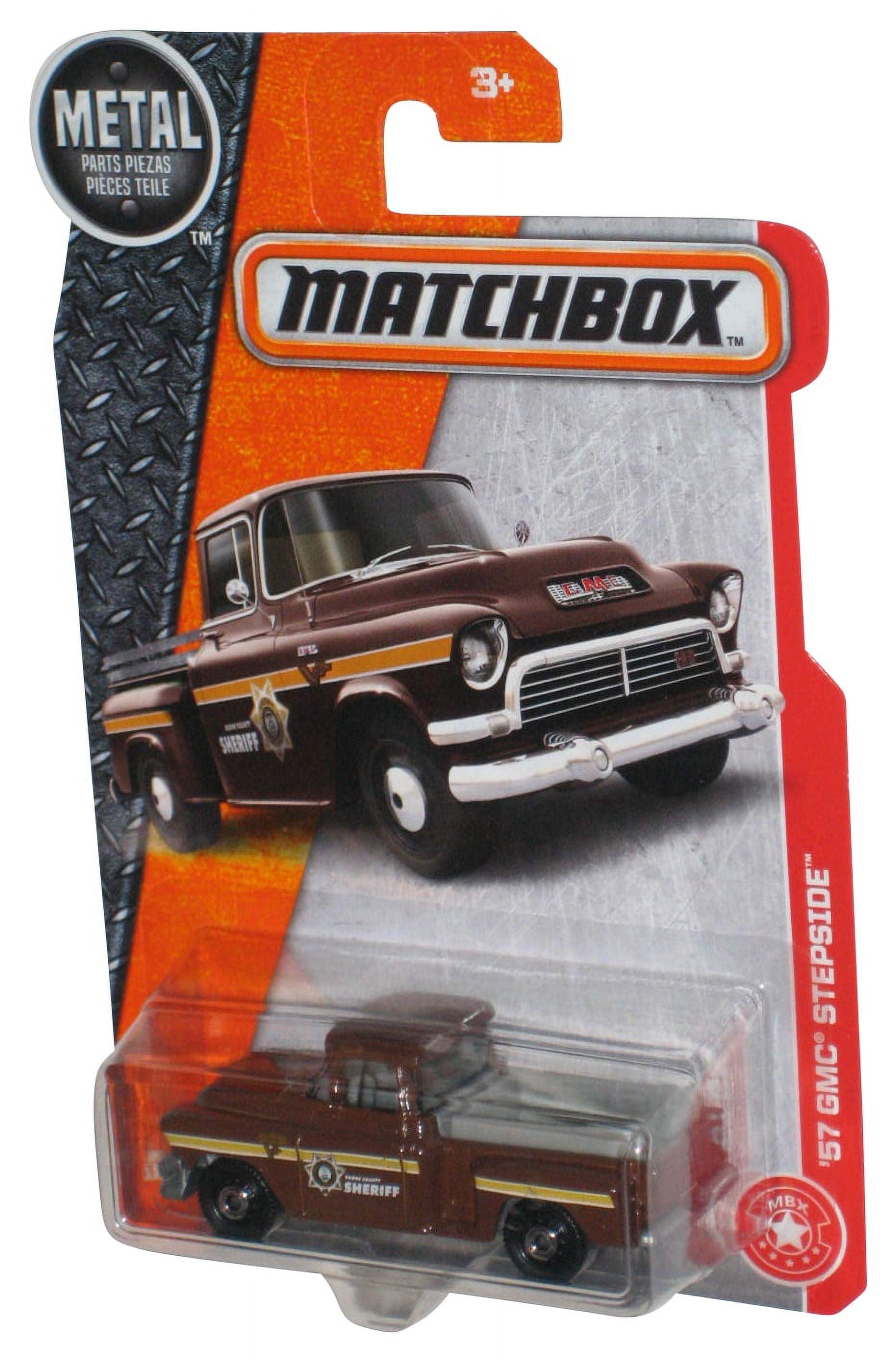 Matchbox Sheriff Police (2016) Brown '57 GMC Stepside Metal Truck 80/ ...