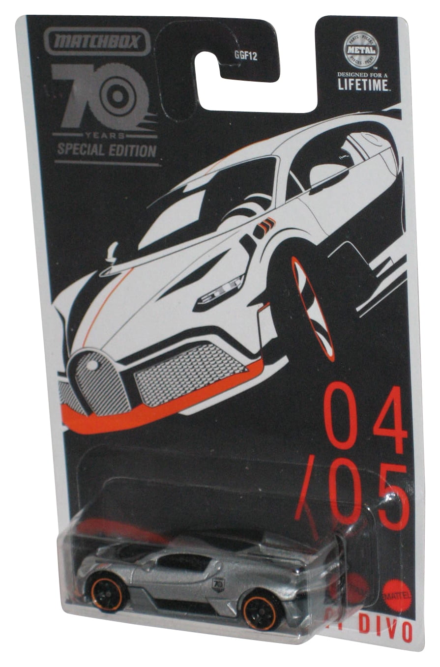 Matchbox Silver 2018 Bugatti Divo (2022) 70 Years Metal Toy Car 4/5 ...