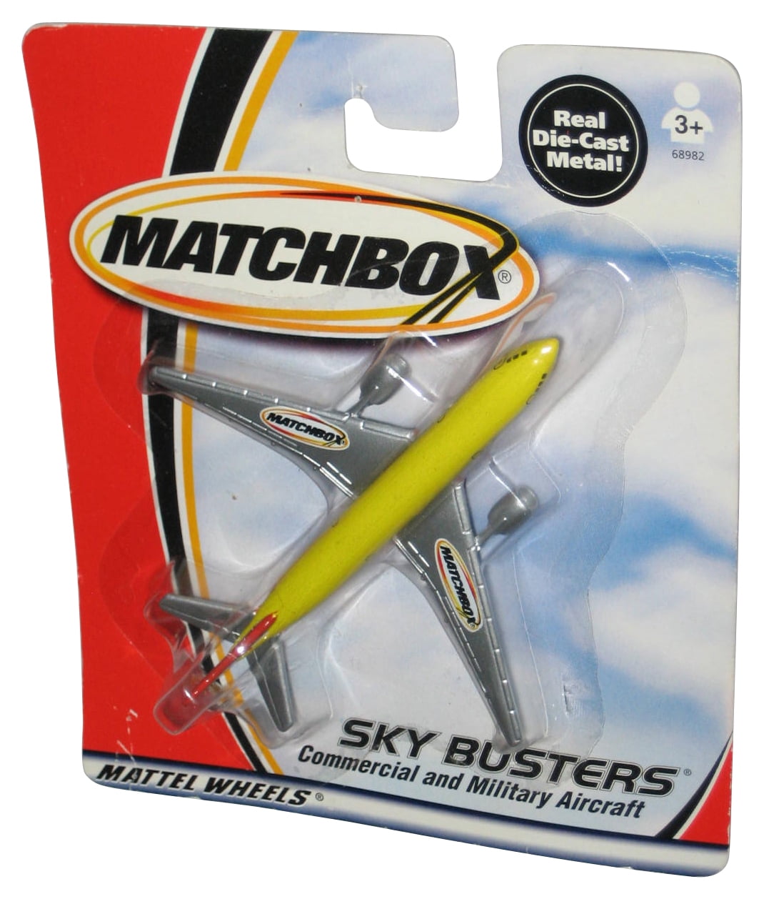 Matchbox Sky Busters (2000) Yellow & Silver Die-Cast Aircraft Toy Plane ...