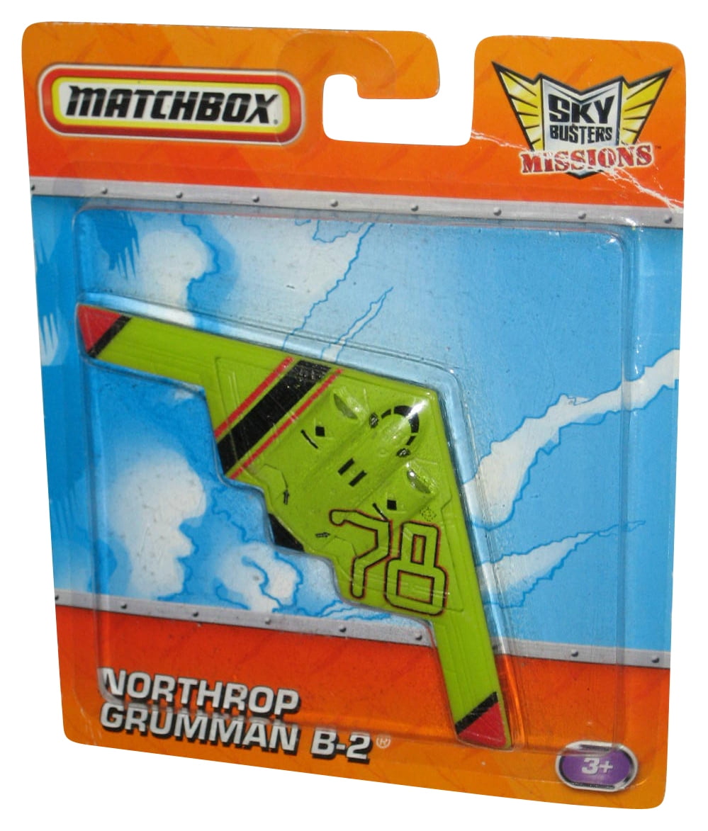 Matchbox Sky Busters (2009) Northrop Grumman B-2 Green Camo Toy Plane ...