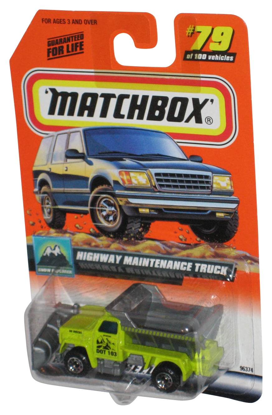 Matchbox Snow Explorer (1999) Highway Maintenance Truck Green Toy #79/ ...