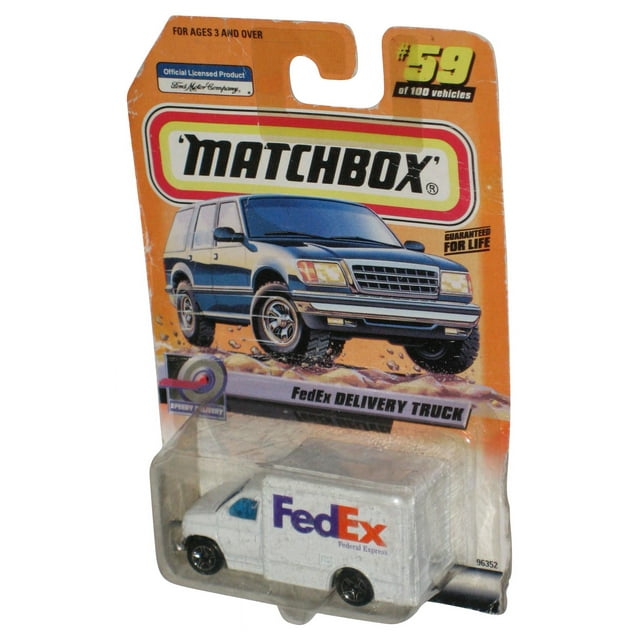 Matchbox Speedy Delivery (1999) White FedEx Toy Truck #59/100 ...