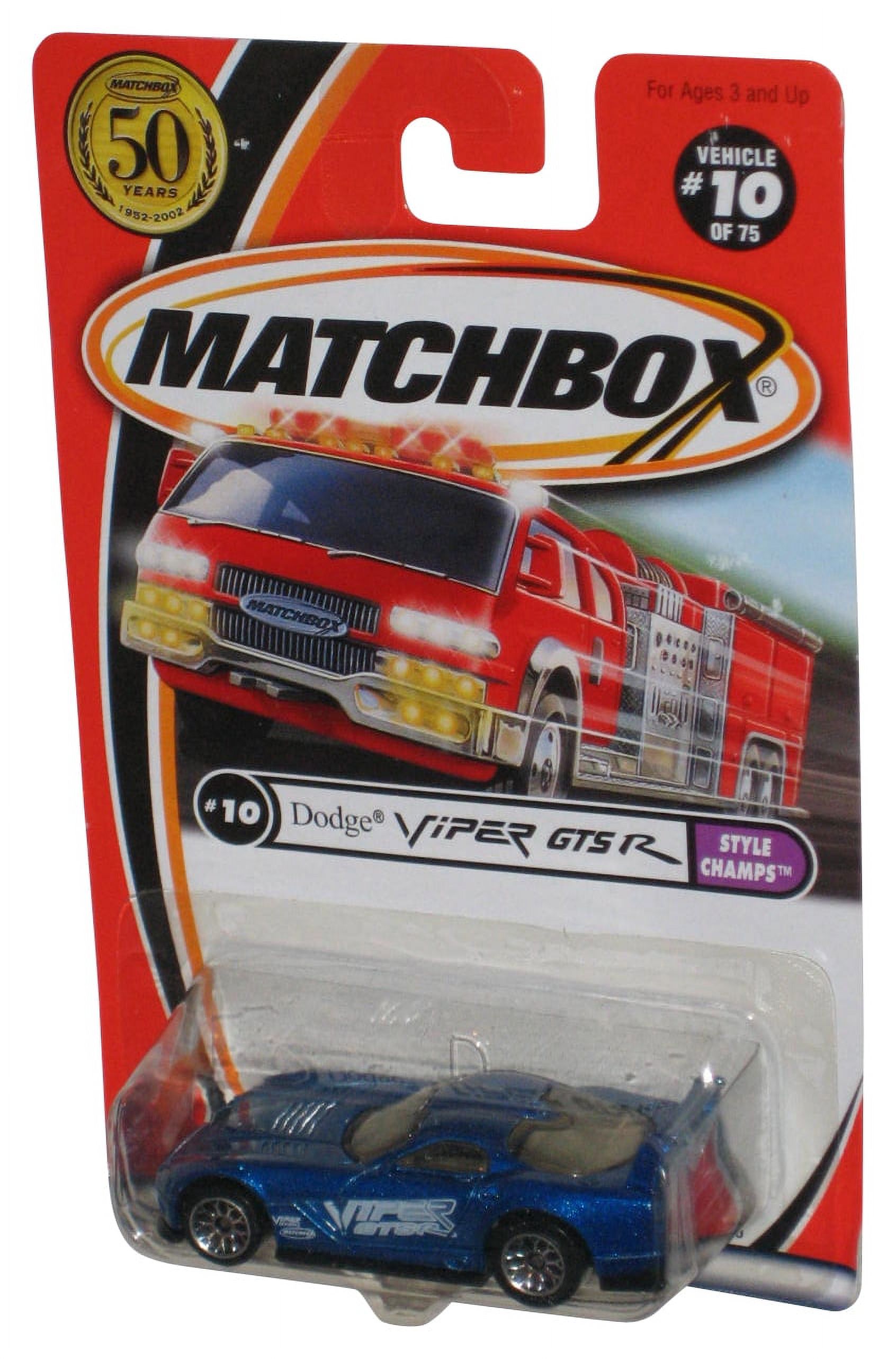Matchbox Style Champs (2001) Blue Dodge Viper GTS R Toy Car #10/75 ...