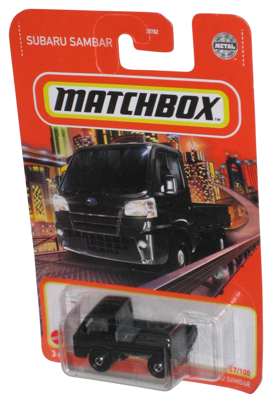 Matchbox Subaru Sambar (2021) Mattel Black Toy Car 57/100 - Walmart.com