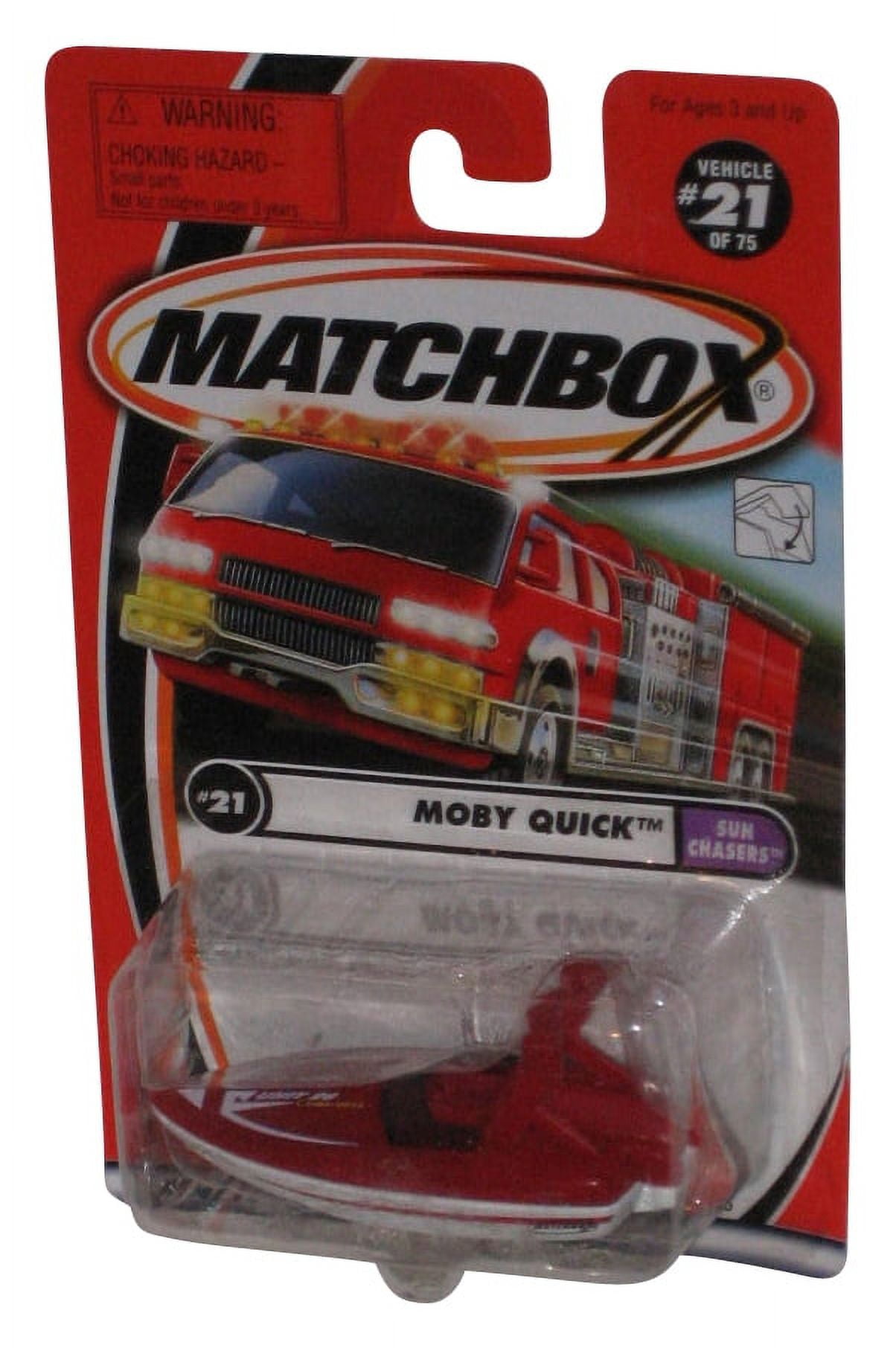 Matchbox Sun Chasers Moby Quick (2000) Red & White Toy Vehicle #21/75 ...