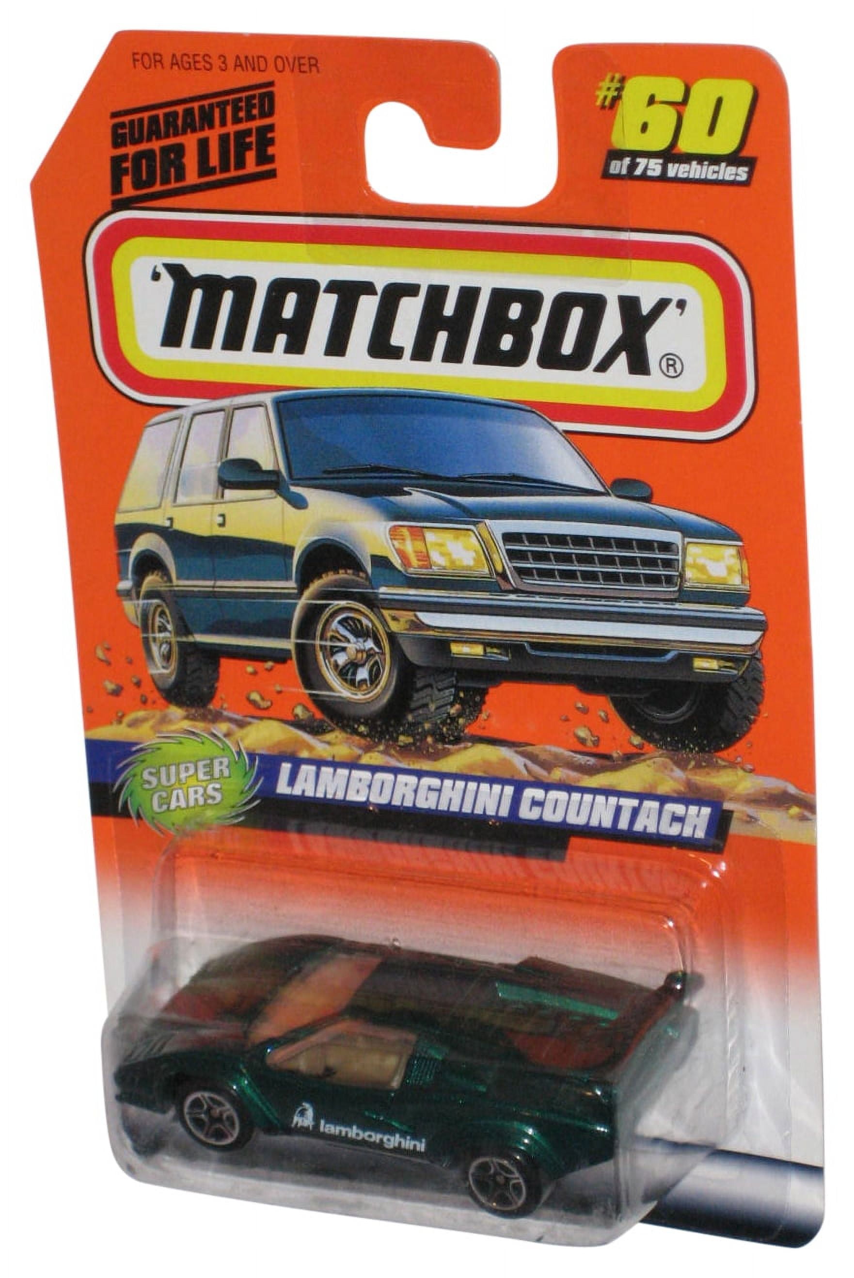 Matchbox Super Cars (1997) Green Lamborghini Countach Toy Car #60/75 ...