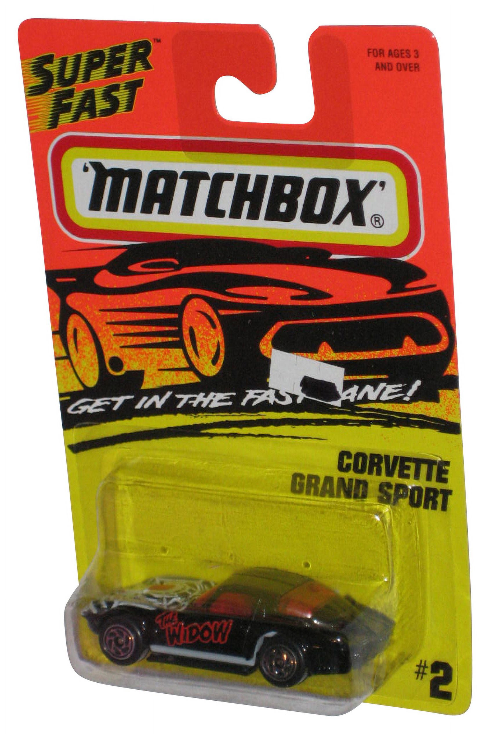 Matchbox Super Fast Lane (1996) Mattel Black Corvette Grand Sport Toy ...