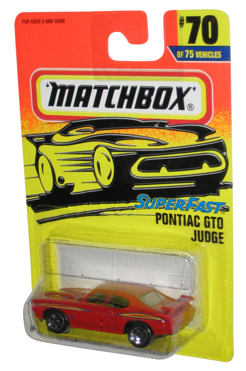 Matchbox Superfast (1996) Red Pontiac GTO Judge Toy Car #70/75 ...