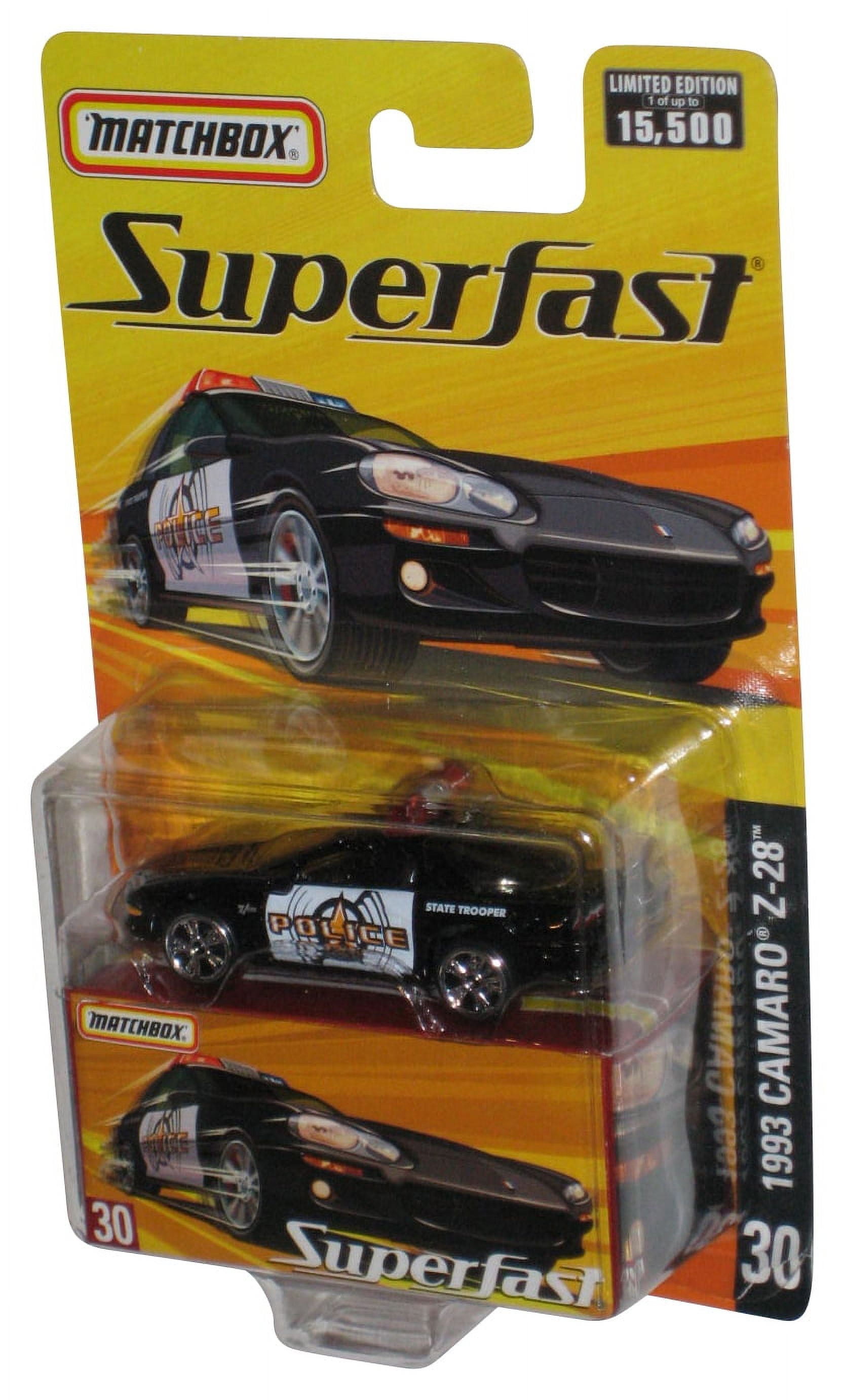 Matchbox Superfast (2004) Mattel Black Police 1993 Camaro Z-28 Car #30 ...
