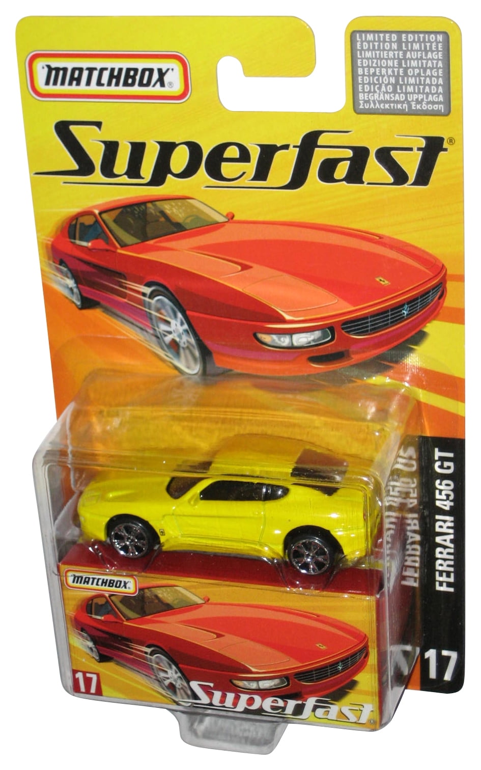 Matchbox Superfast (2004) Yellow Ferrari 456 GT Toy Car #17 - Walmart.com