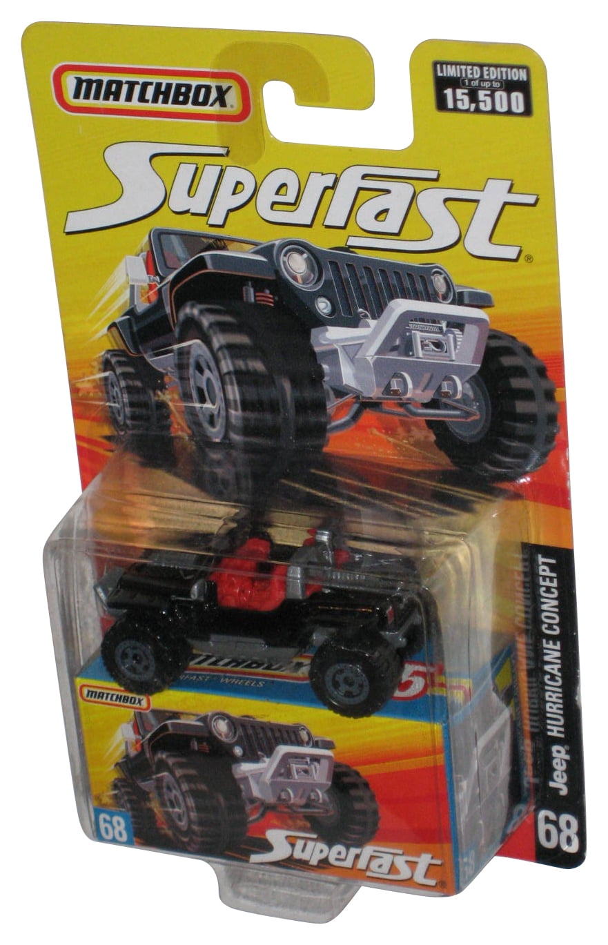 Matchbox Superfast (2006) Mattel Black Jeep Hurricane Concept Toy #68 ...