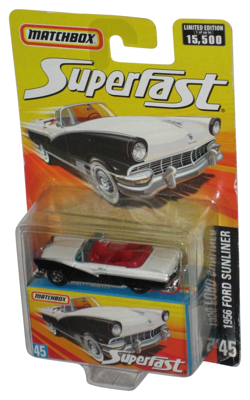Matchbox Superfast (2006) Mattel White & Black 1956 Ford Sunliner Toy ...