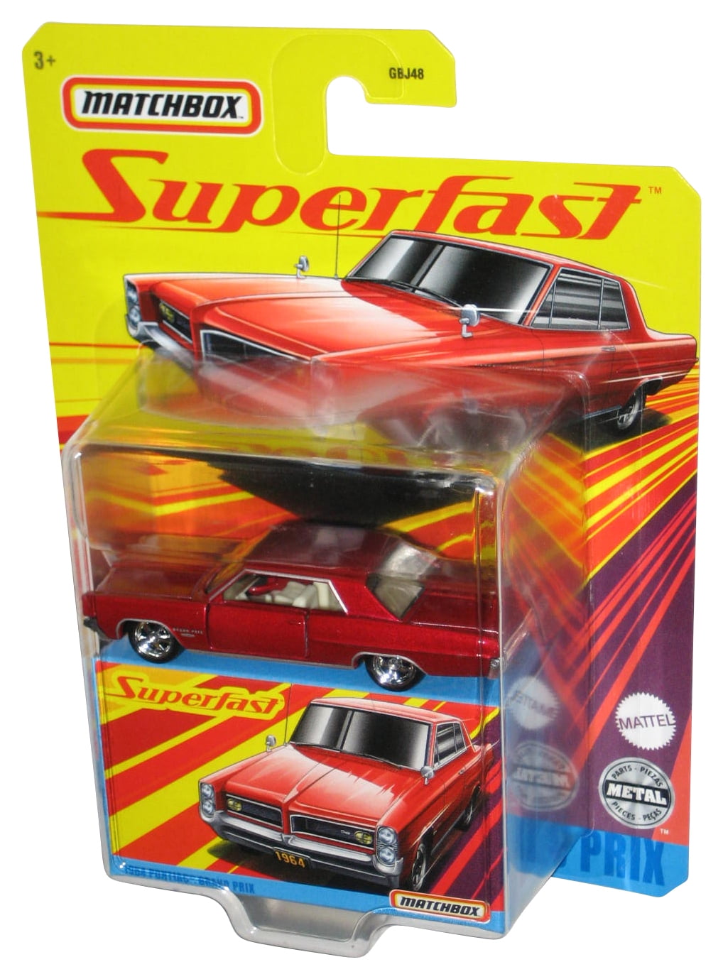 Matchbox Superfast (2020) Red 1964 Pontiac Grand Prix Car Toy - Walmart.com