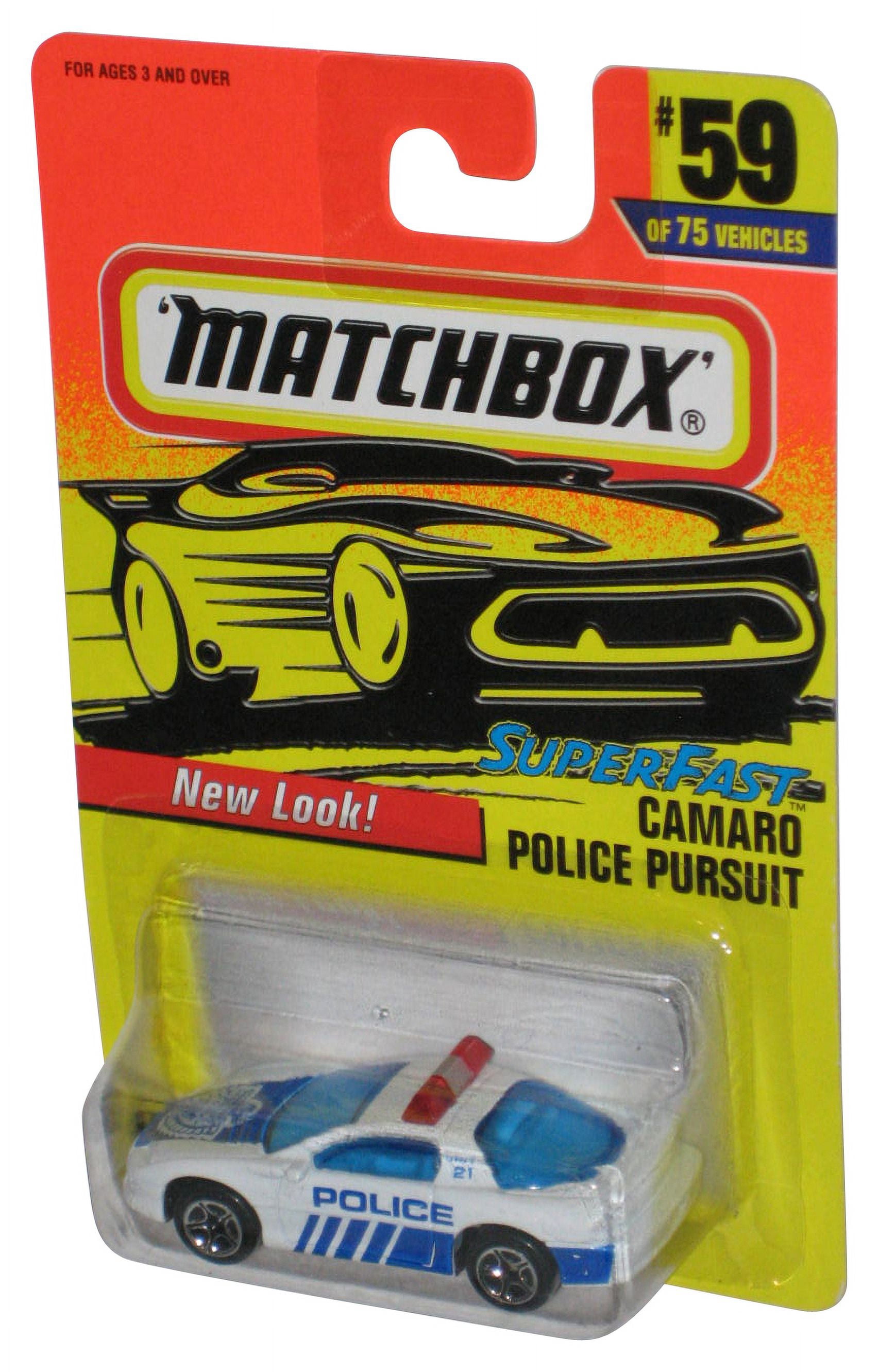 Matchbox Superfast Camaro Police Pursuit New Look White Toy Car #59/75 ...