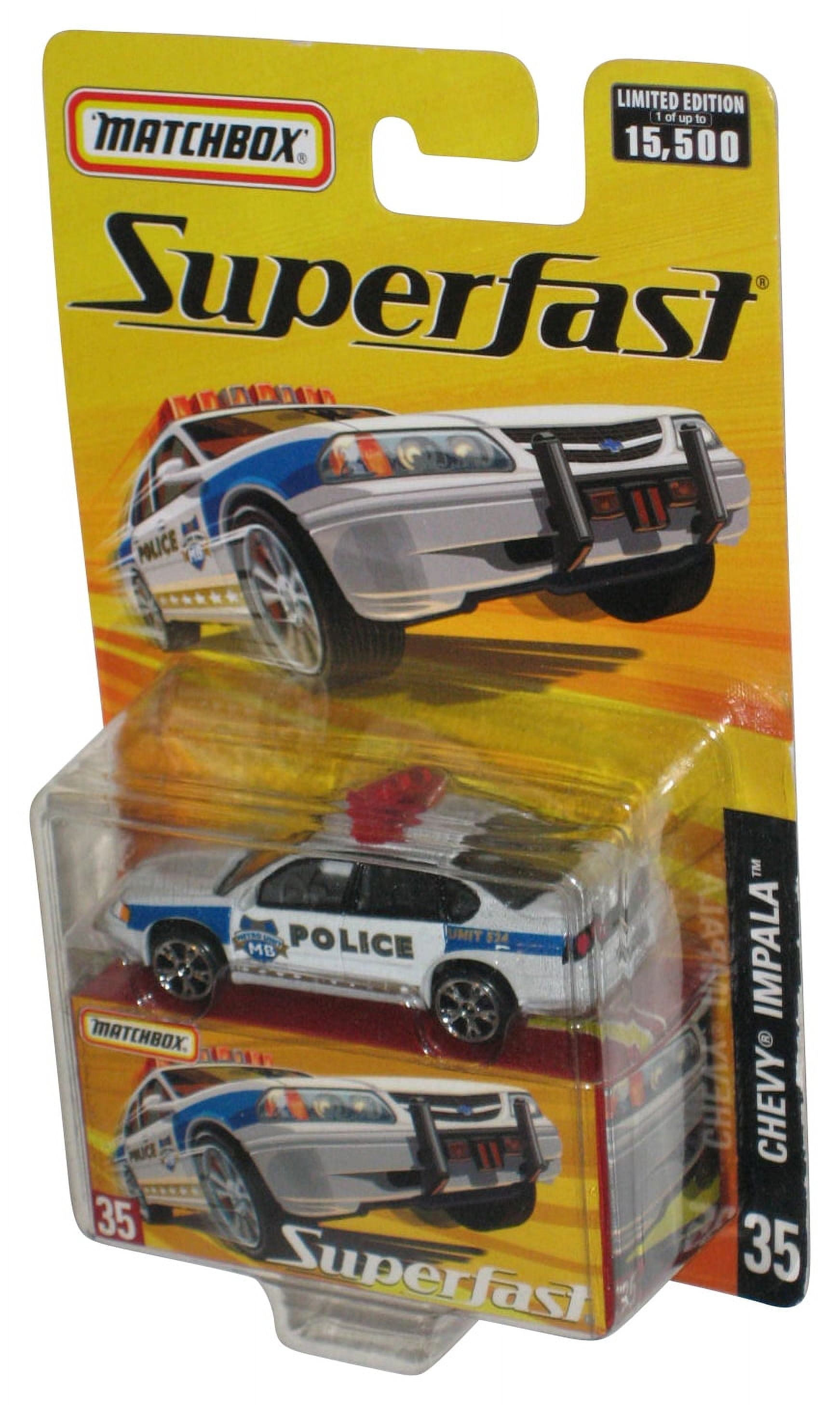 Matchbox Superfast Chevy Impala Police (2005) Mattel Toy Car #35 ...