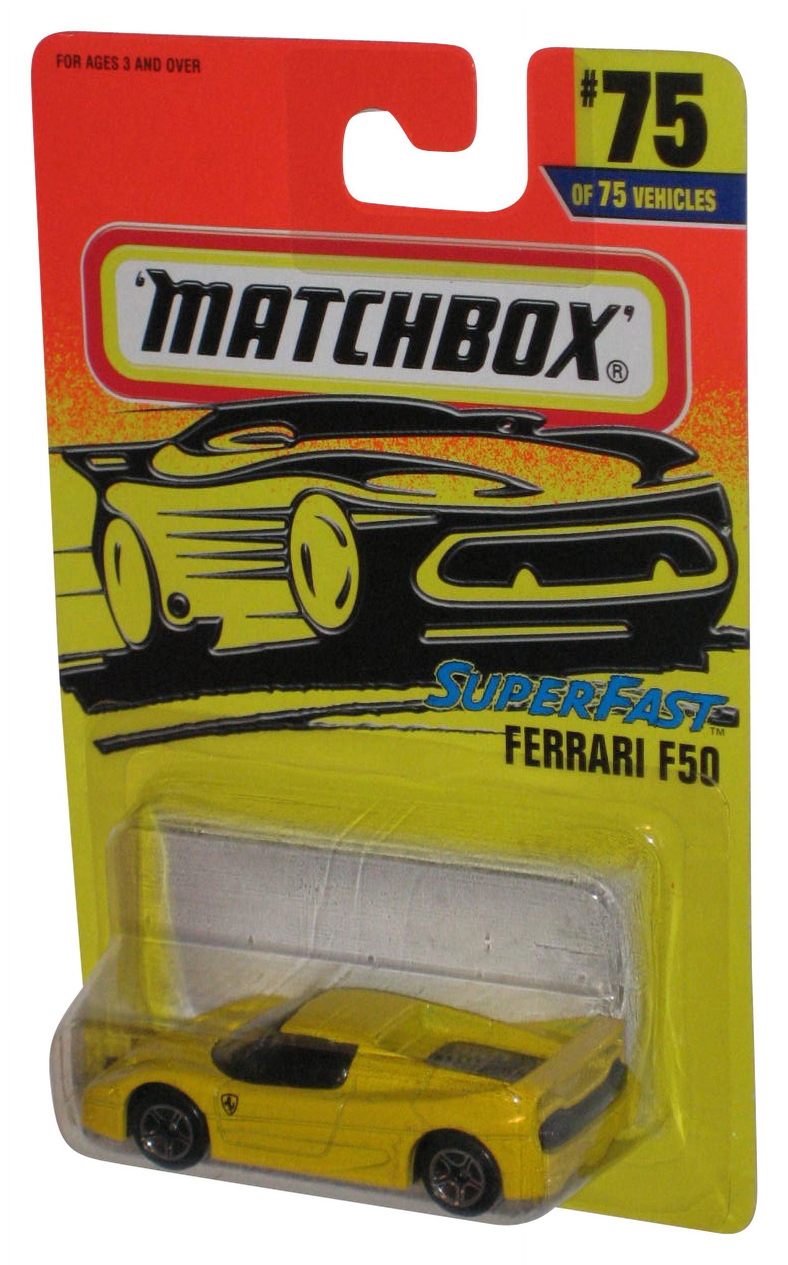 Matchbox Superfast Ferrari F50 (1996) Mattel Yellow Die-Cast Toy Car ...