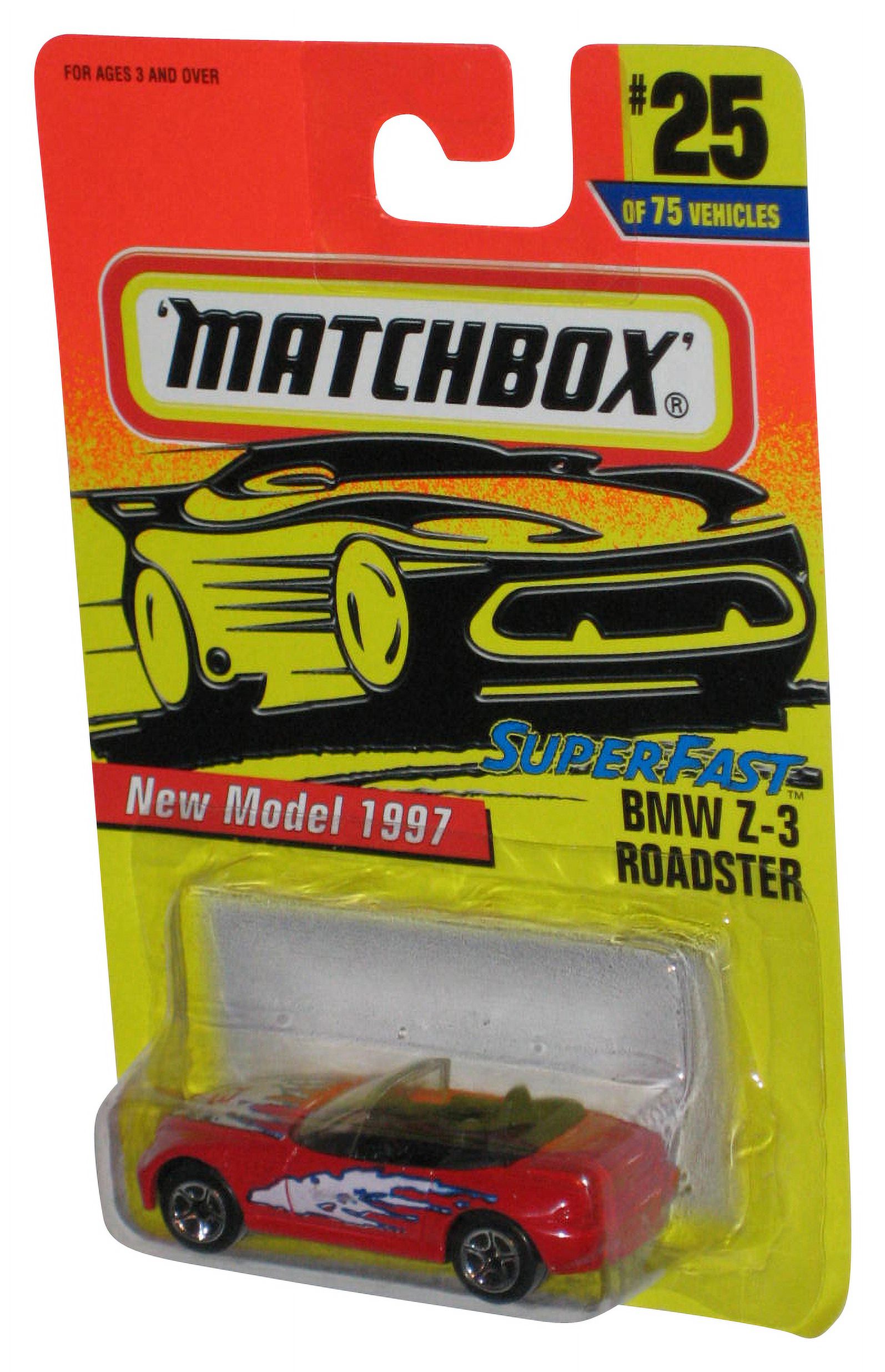 Matchbox Superfast New Model 1997 Red BMW Z-3 Roadster Car #25/75 ...