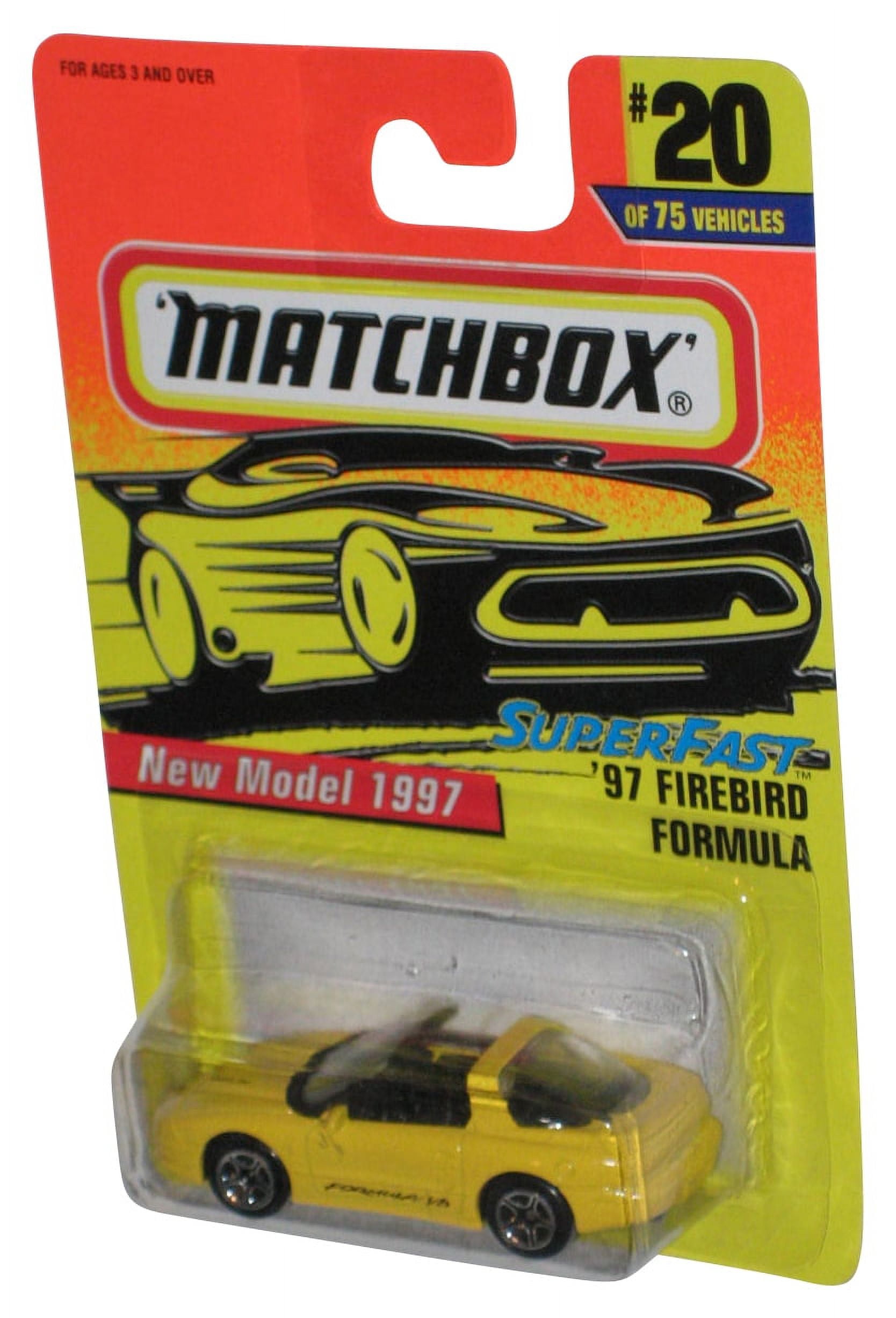 Matchbox Superfast New Model 1997 Yellow '97 Firebird Formula Car #20/ ...
