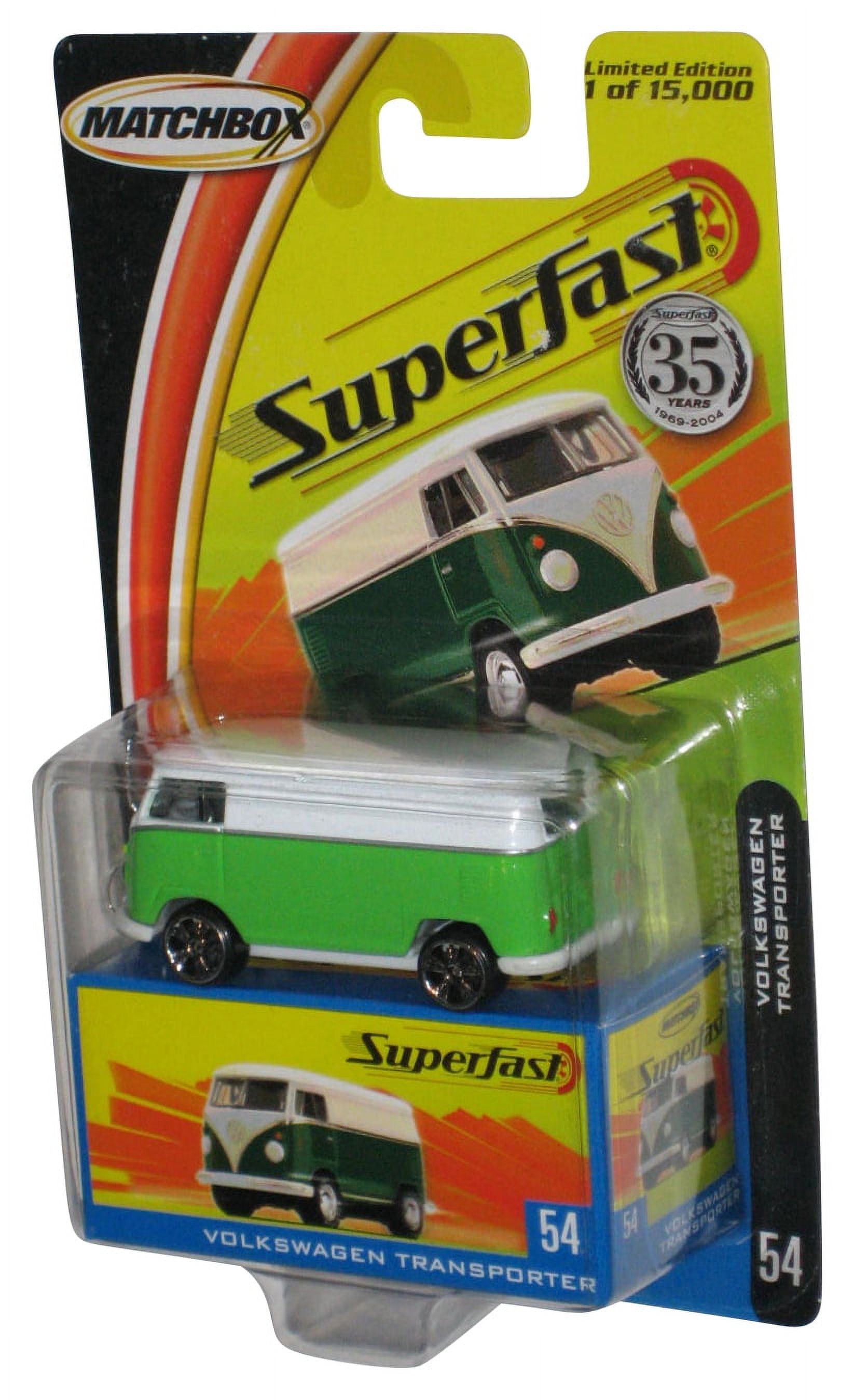 Matchbox Superfast Volkswagen Transporter Green & White Die-Cast Toy ...