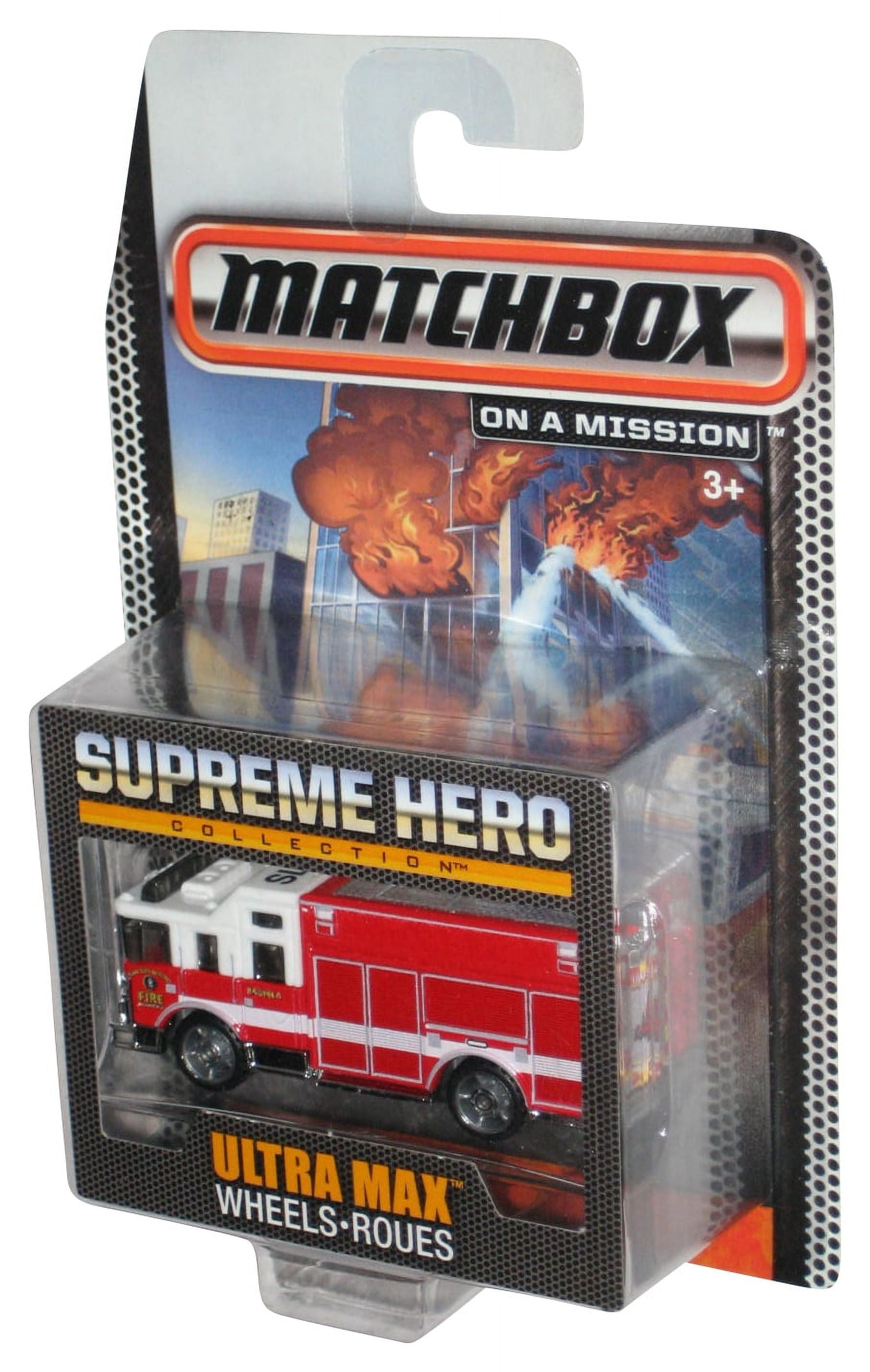 Matchbox Supreme Hero Ultra Max (2014) Red Hazard Squad Fire Truck Toy ...