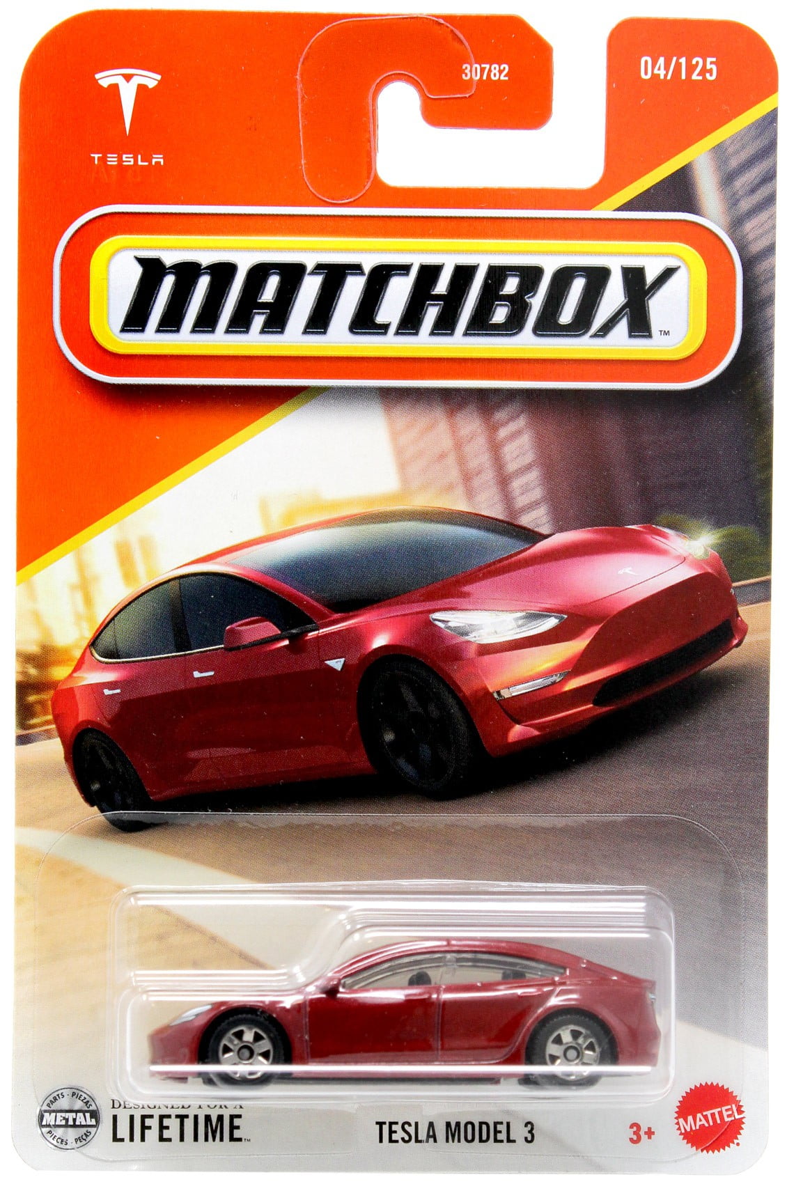 Matchbox Tesla Model 3 Diecast Car (Red) - Walmart.com