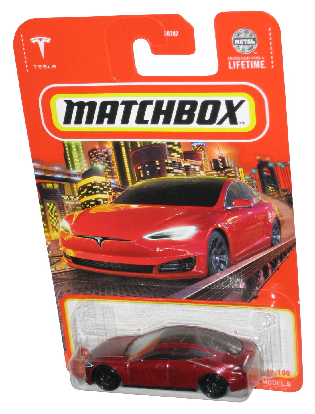 Matchbox Tesla Model S (2023) Mattel Red Toy Car 89/100 - Walmart.com