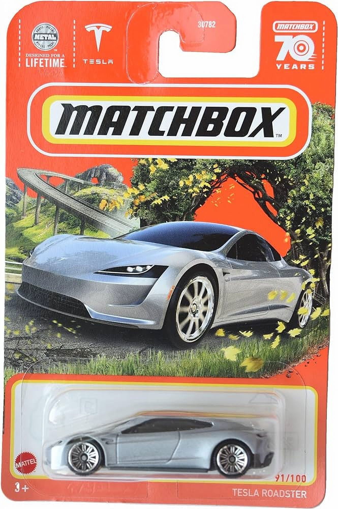 Matchbox Tesla Roadster Silver 91/100 2021 - Walmart.com