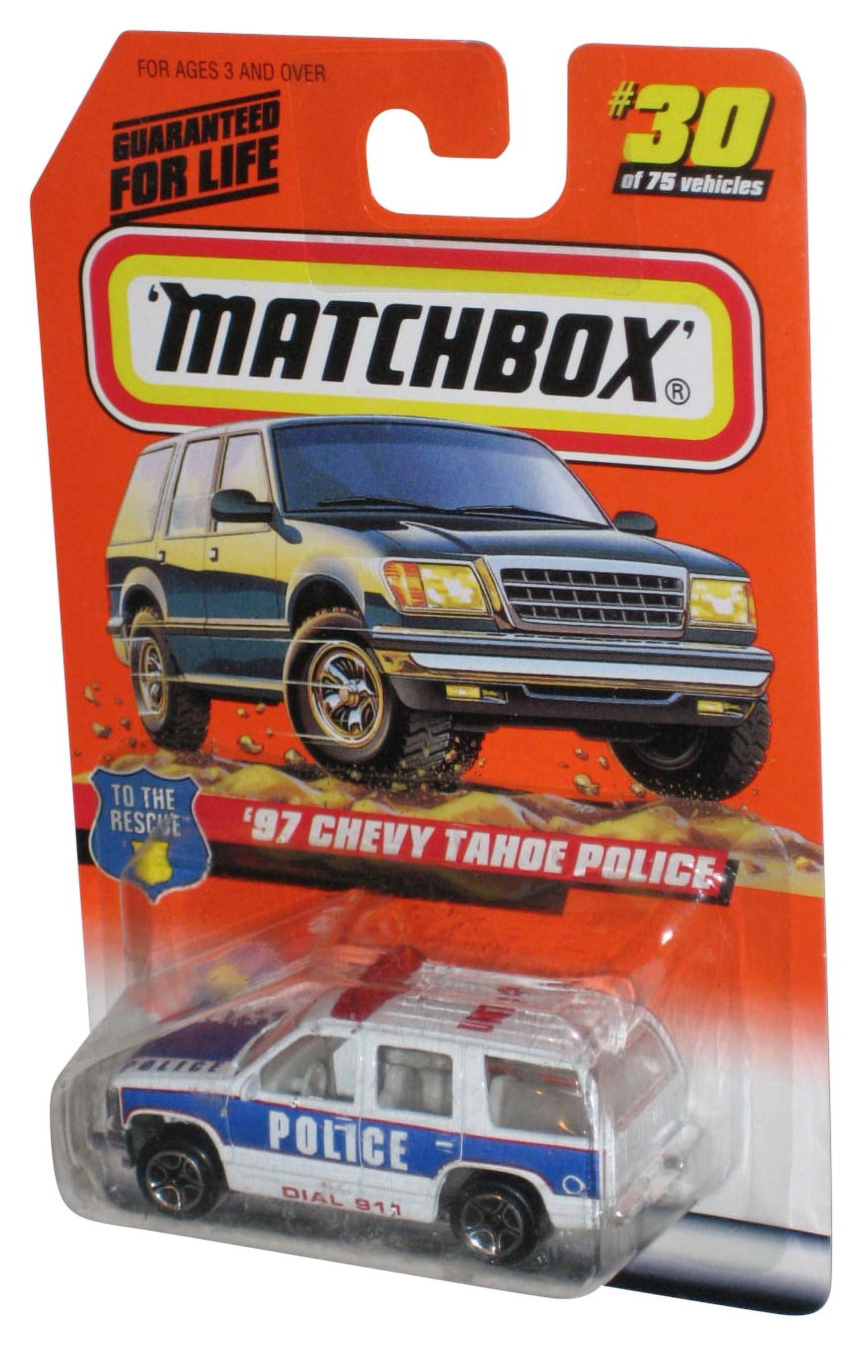 Matchbox To The Rescue (1997) Police White '97 Chevy Tahoe Police Toy ...