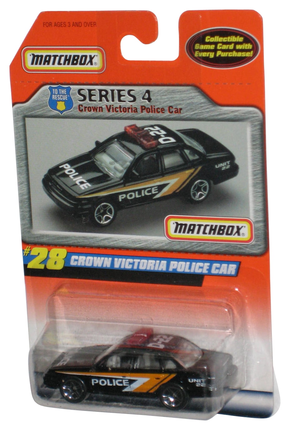 Matchbox To The Rescue (1998) Series 4 Black Crown Victoria Police Car ...
