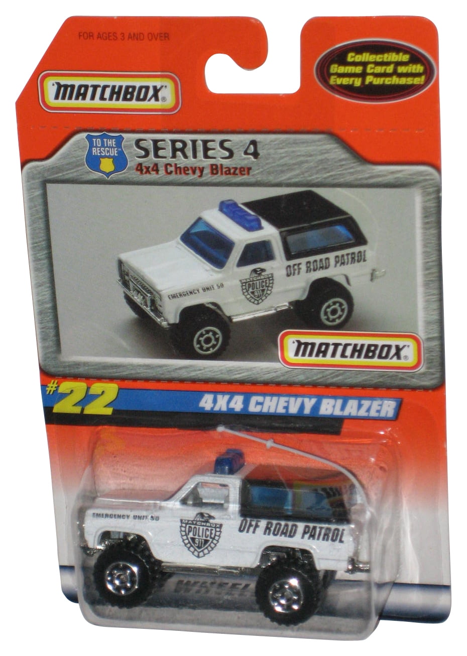 Matchbox To The Rescue (1998) Series 4 White 4x4 Chevy Blazer Police ...
