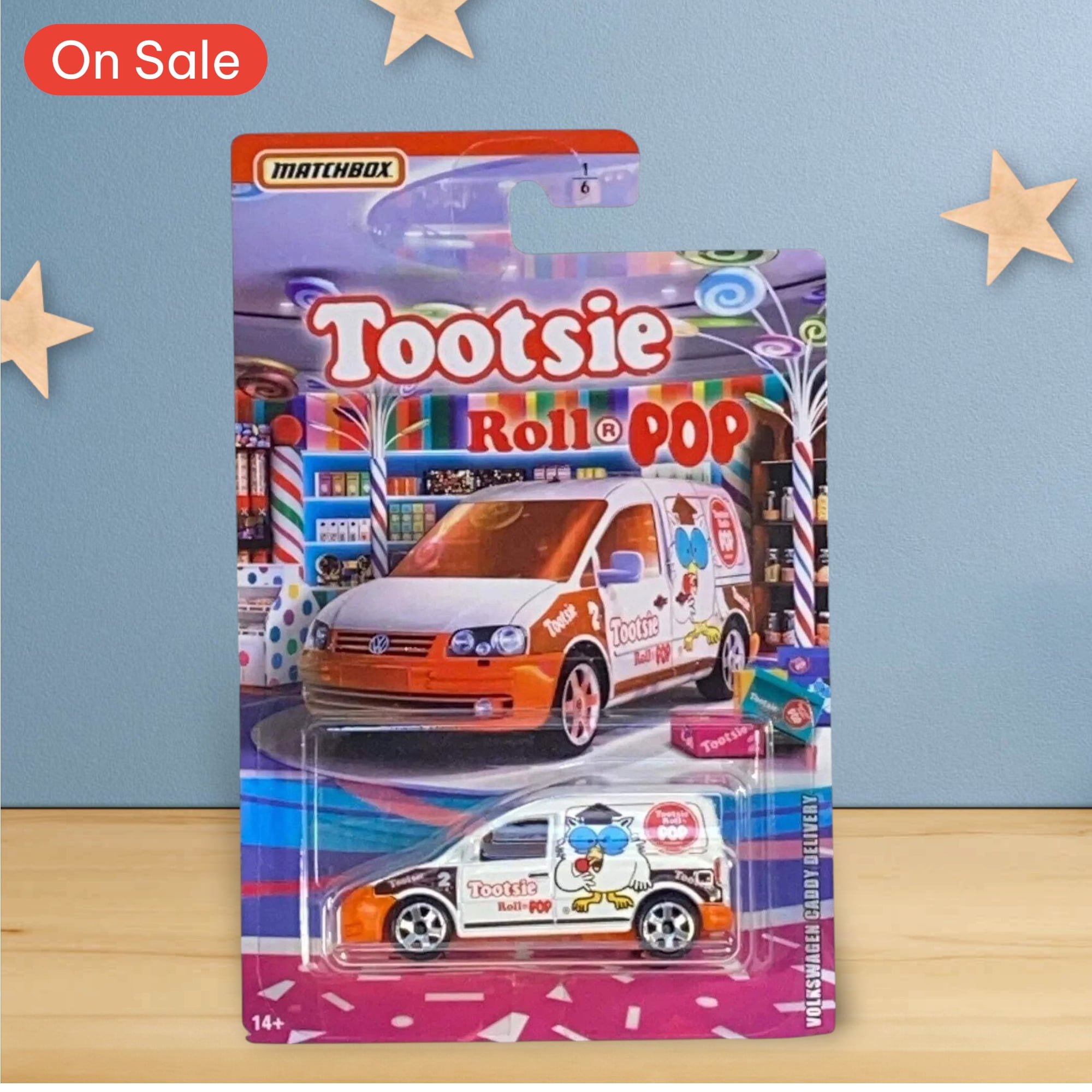 Matchbox Tootsie Roll (2019) Pop Volkswagen Caddy Delivery Toy Car ...