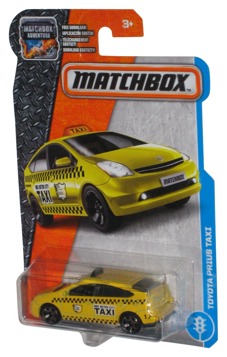 Matchbox Toyota Prius Taxi (2016) Mattel Yellow Metal Toy Car 15/125 ...