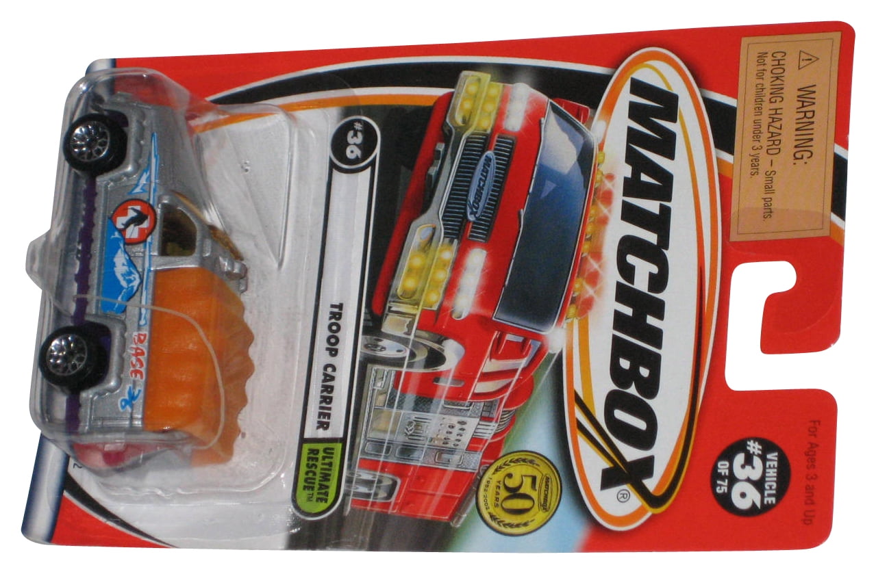 Matchbox Ultimate Rescue (2001) Silver Troop Carrier Toy Car #36/75 ...