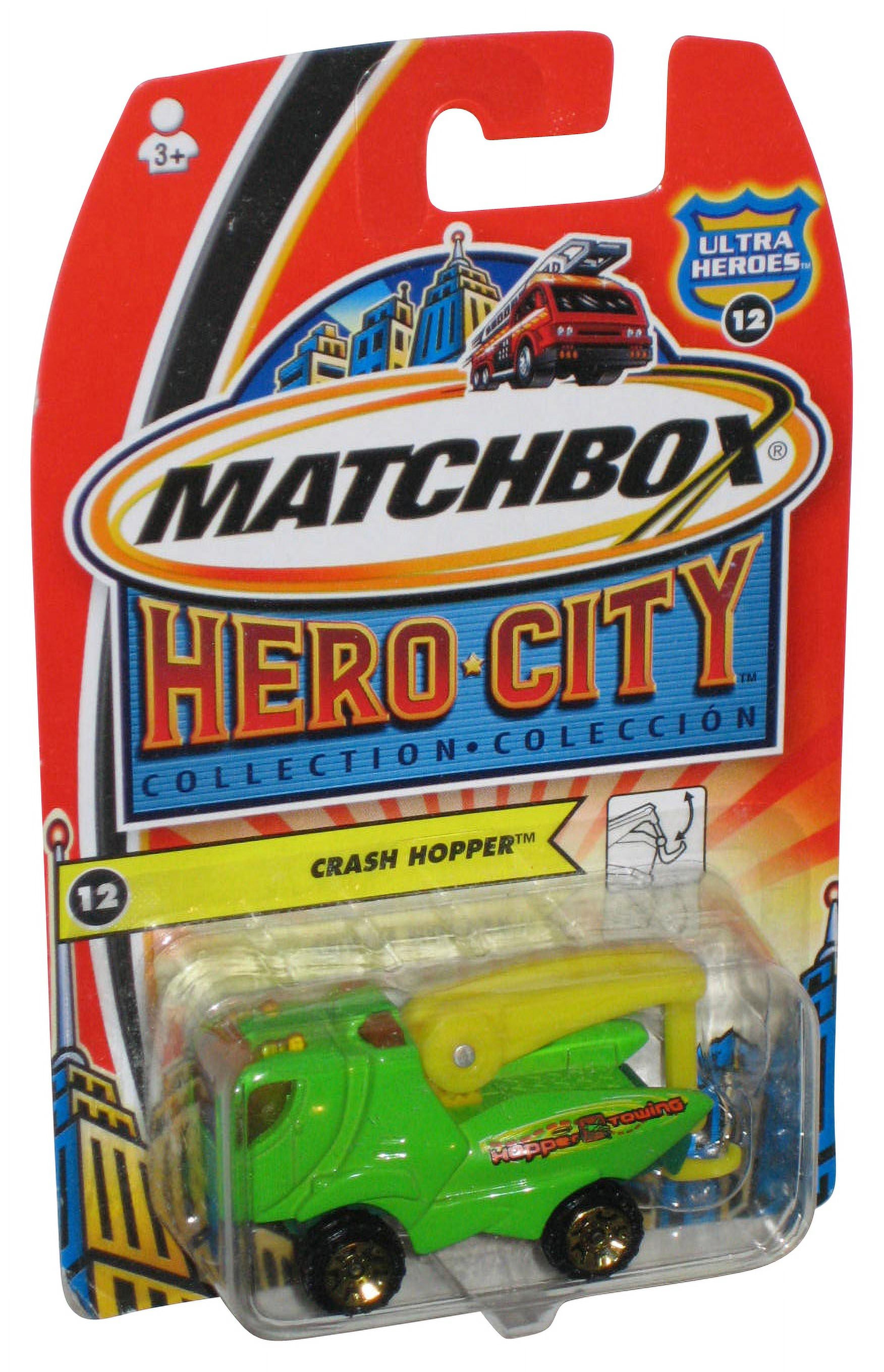 Matchbox Ultra Heroes (2003) Hero City Green Crash Hopper Toy Tow Truck ...